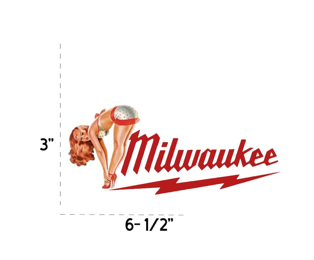 Milwaukee Pinup Girl Sticker/decal - Etsy
