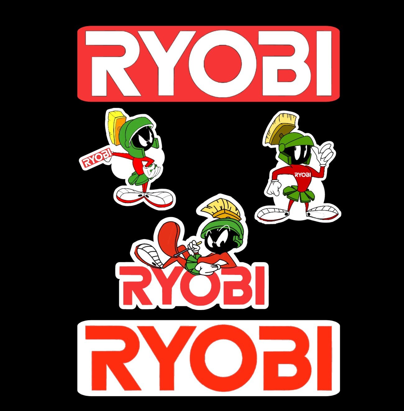Ryobi Decals/ Stickers With Marvin the Martian - Etsy