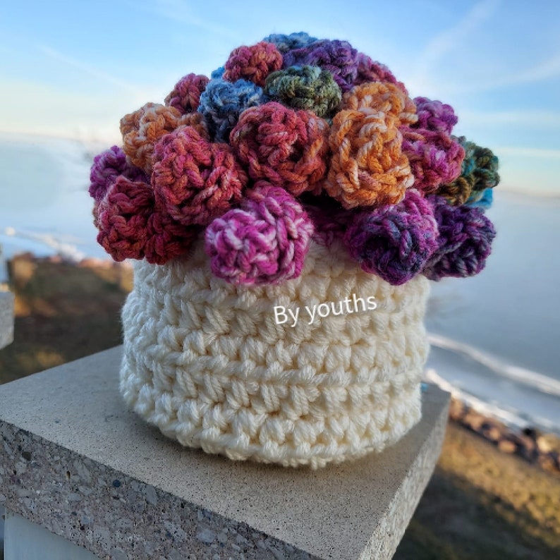 Crochet Pattern Rose Scarf Pattern Bouquet of Roses Shawl - Etsy