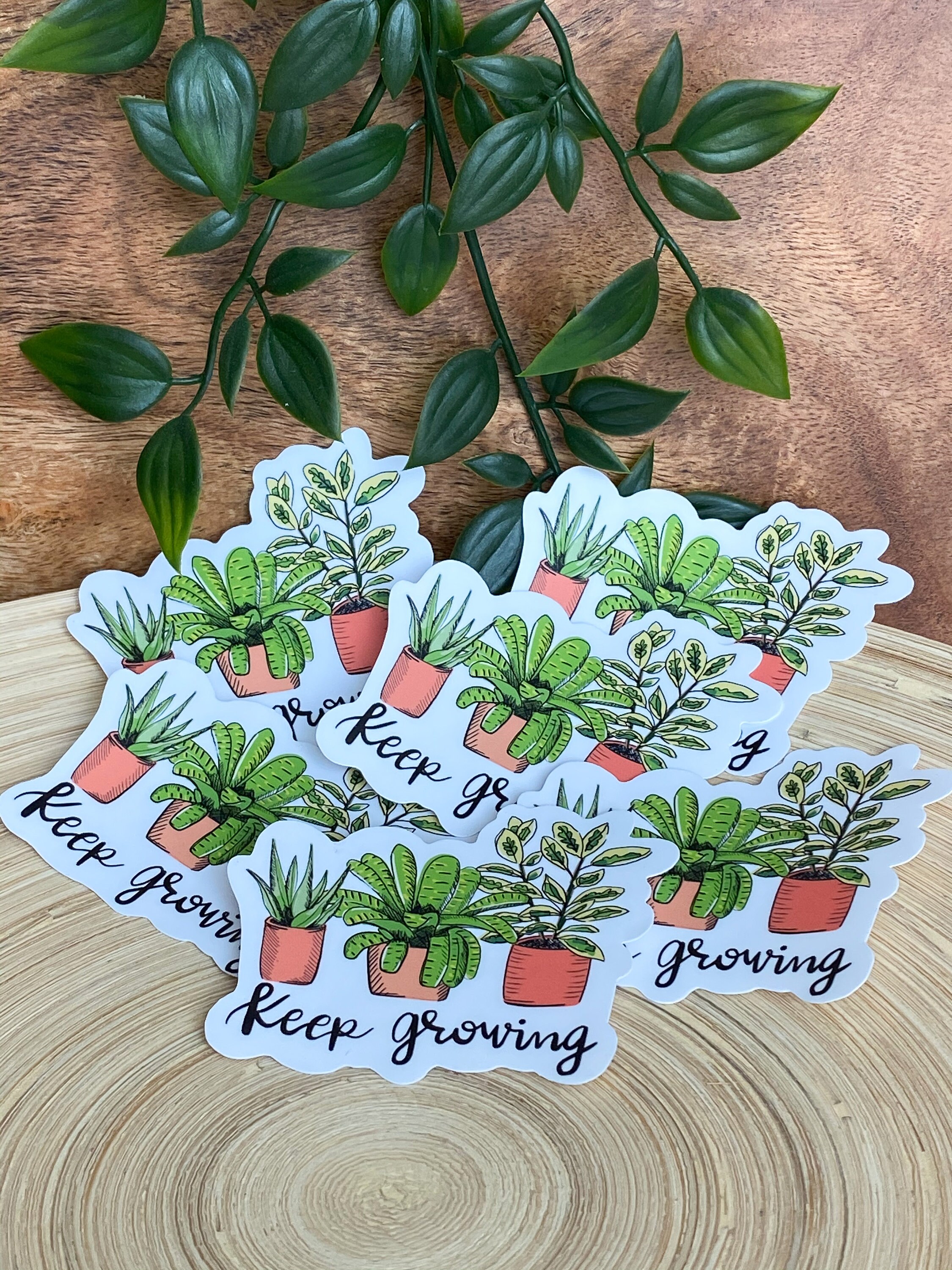 Keep Growing Quote Sticker 3x 3 Matte Stickers Durable - Etsy