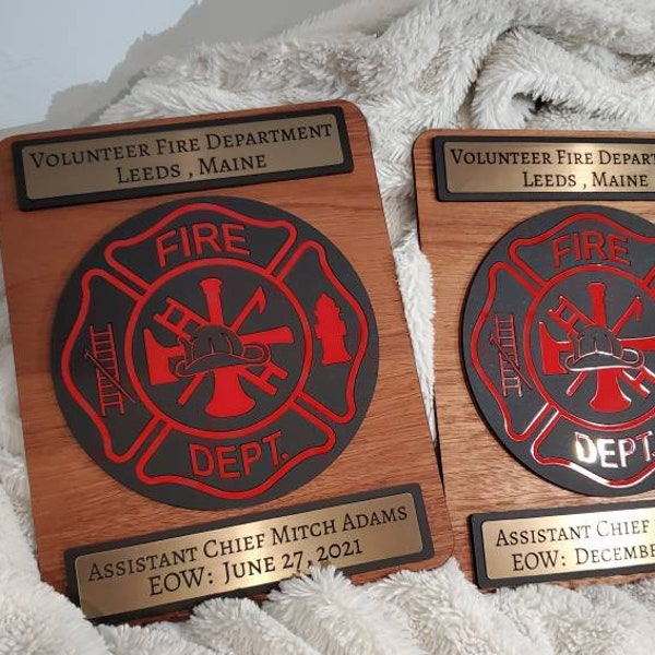 Firefighter Memorial Plaque - Etsy