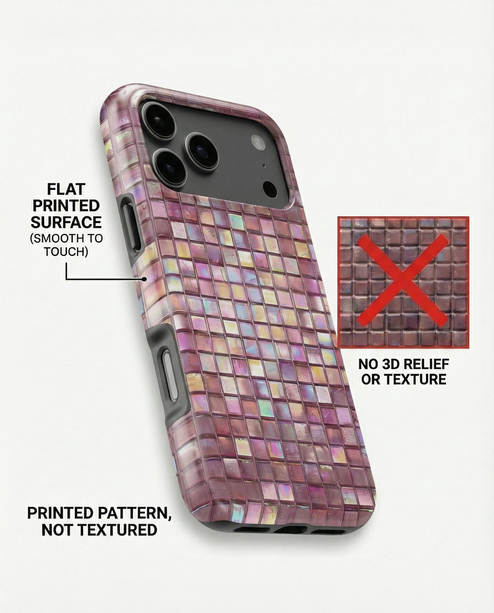 Pink Mosaic Tile Phone Case for Iphone, Samsung & Google - Etsy