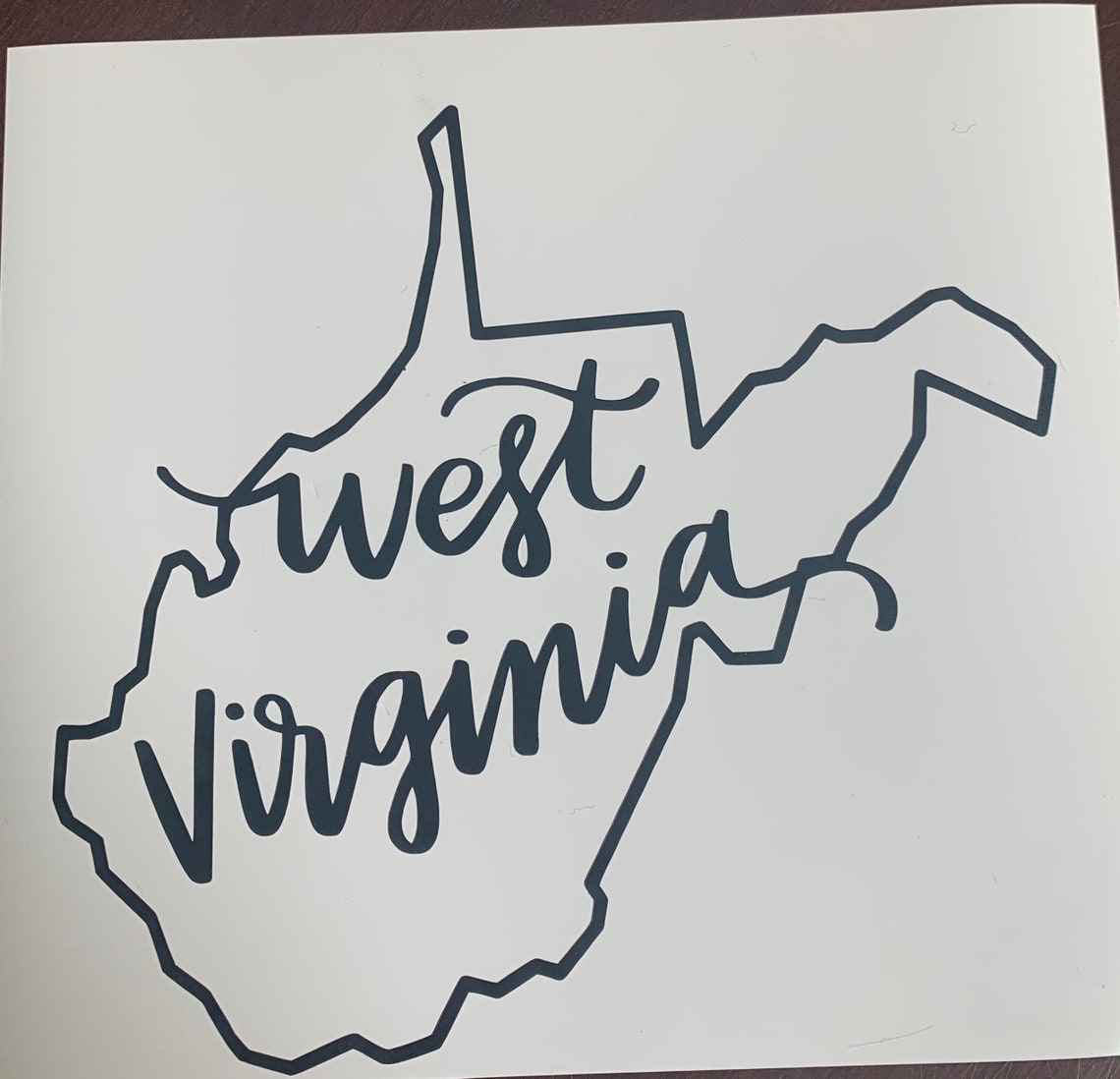 West Virginia state decal | Etsy