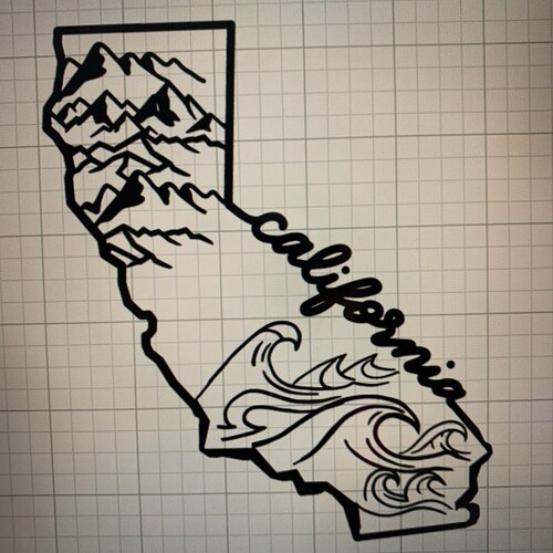 California Palm Tree Vinyl Decal California Car Decal | Etsy