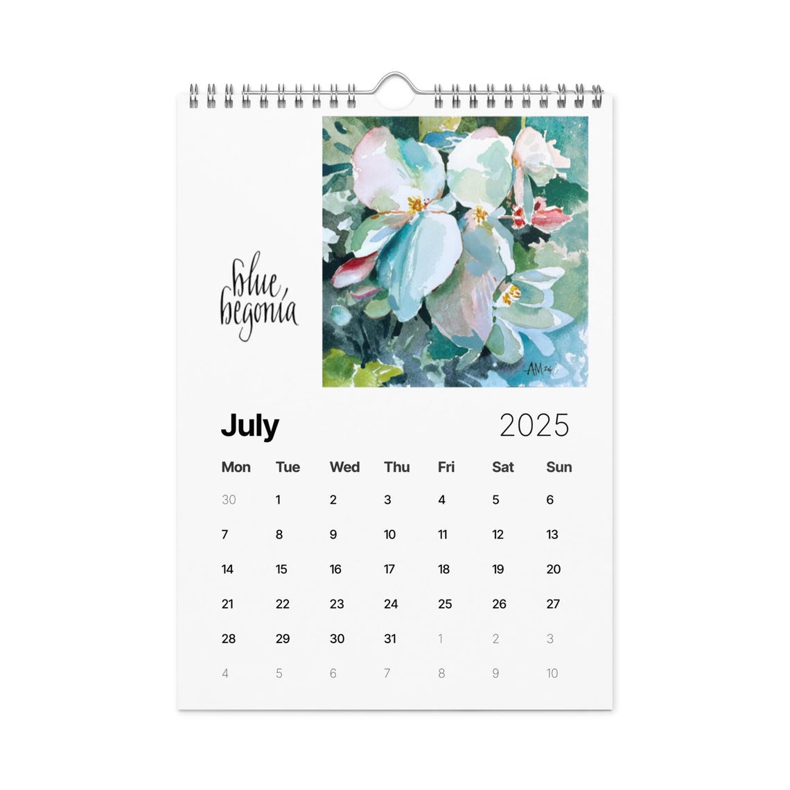 Floral Wall Calendar - Watercolors by Ann Miller (2025) - Etsy
