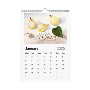 Floral Wall Calendar - Watercolors by Ann Miller (2025) - Etsy