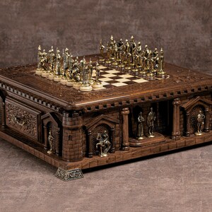 Handcrafted Chess With Kingdom Design Unique Chess Set and Board - Etsy
