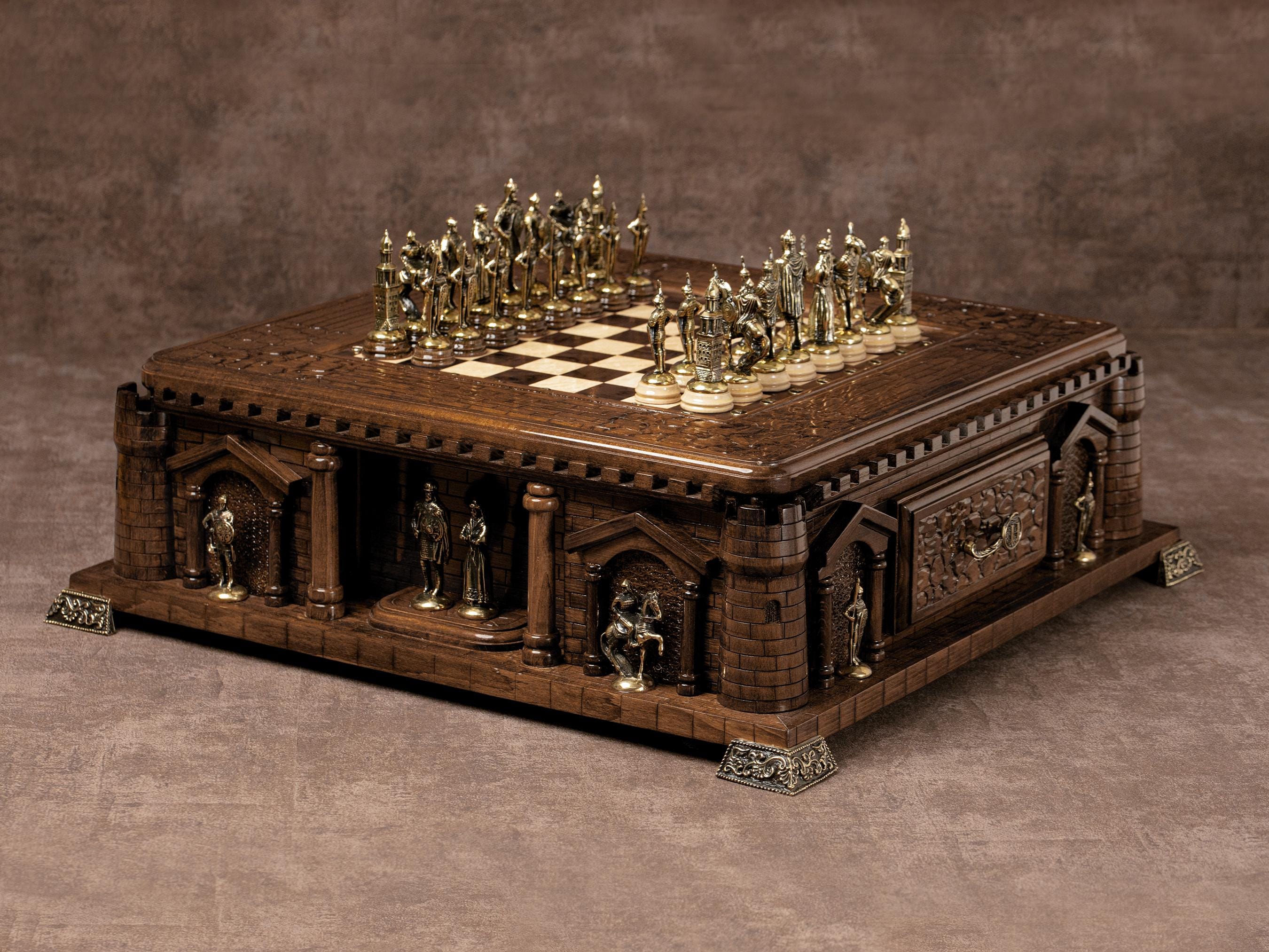 Castle Chess Set, Handmade Chess Board Luxury - Etsy Australia