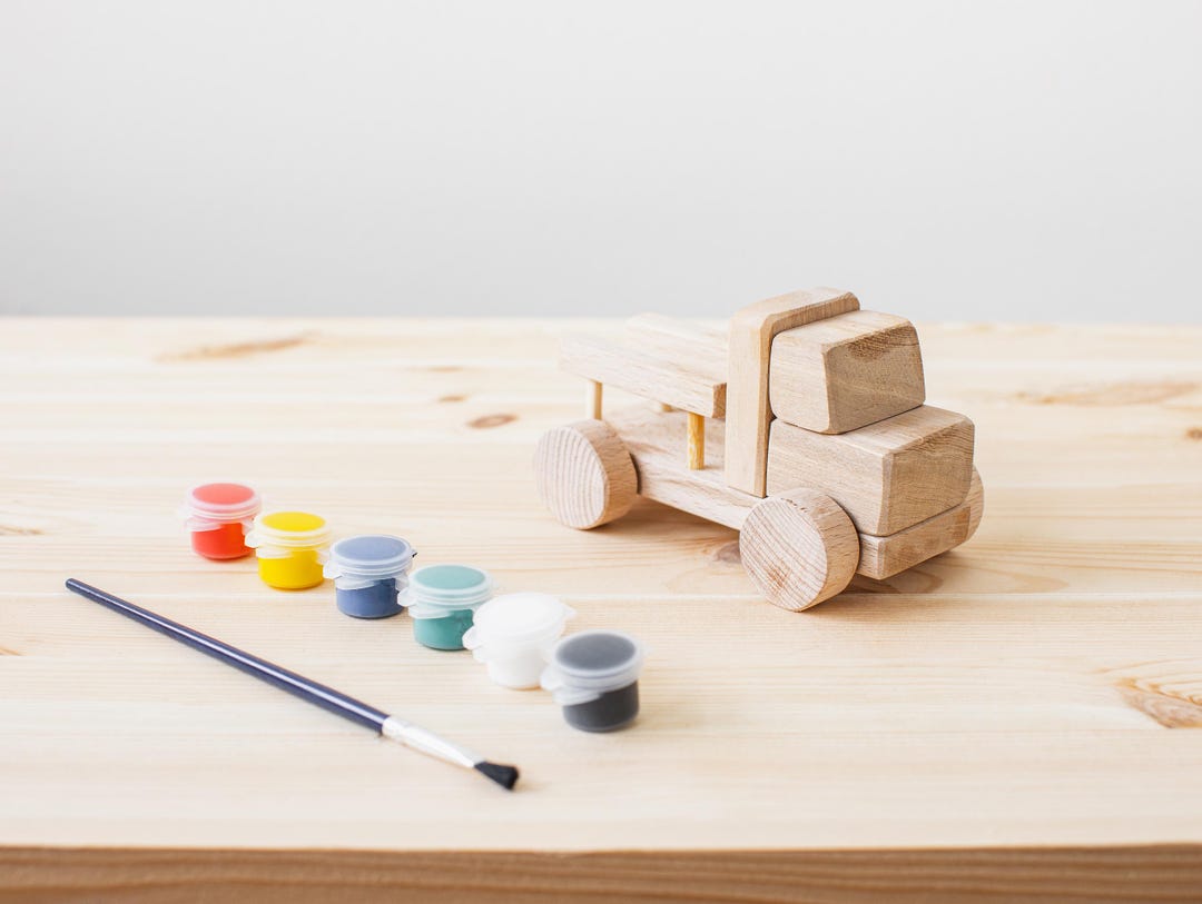 Paint Your Own Car Kit - Wooden Toy for Creative Kids, Handmade ...