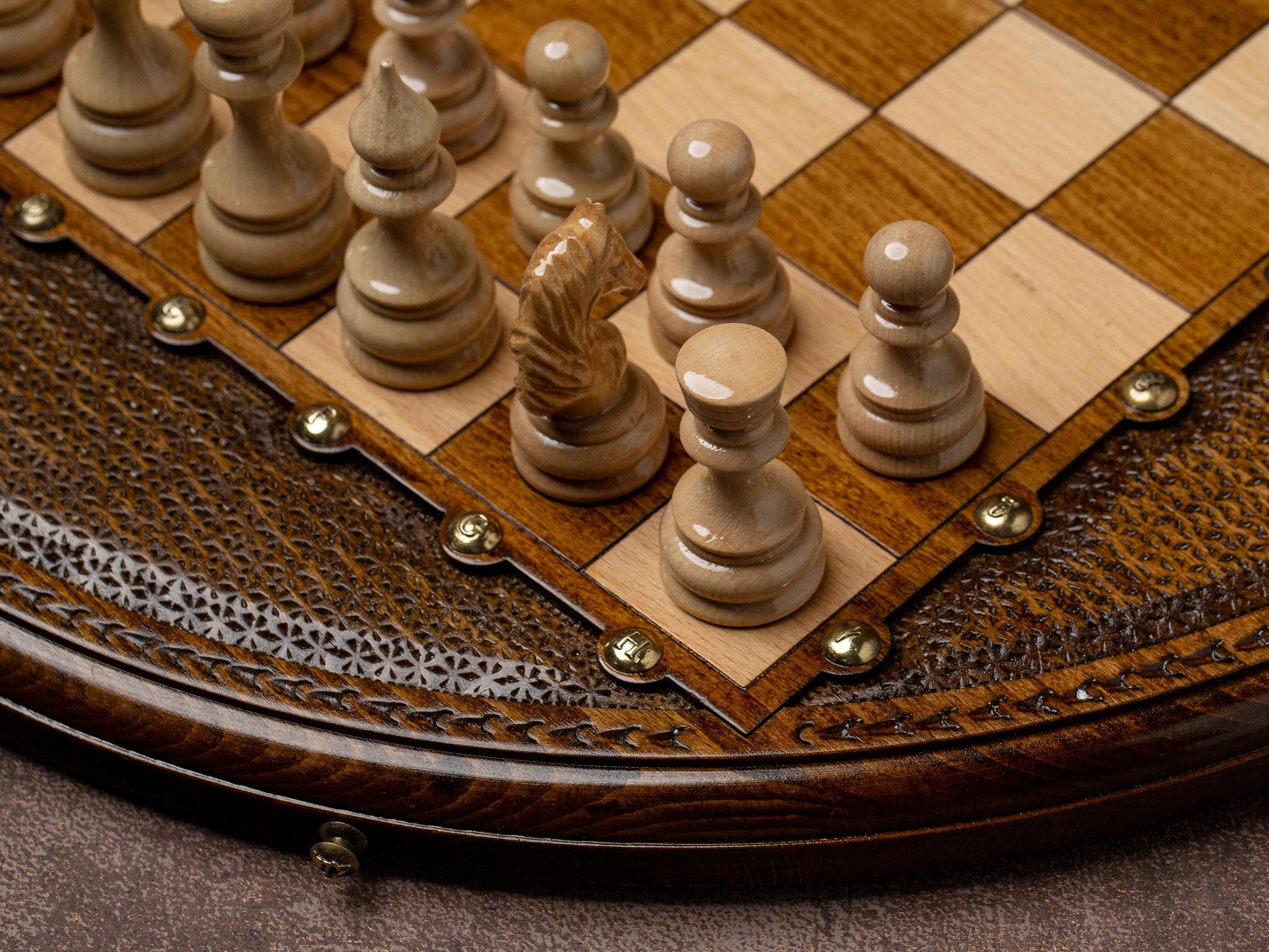 Handmade Round Chess Set / Fathers Day Gift - Etsy