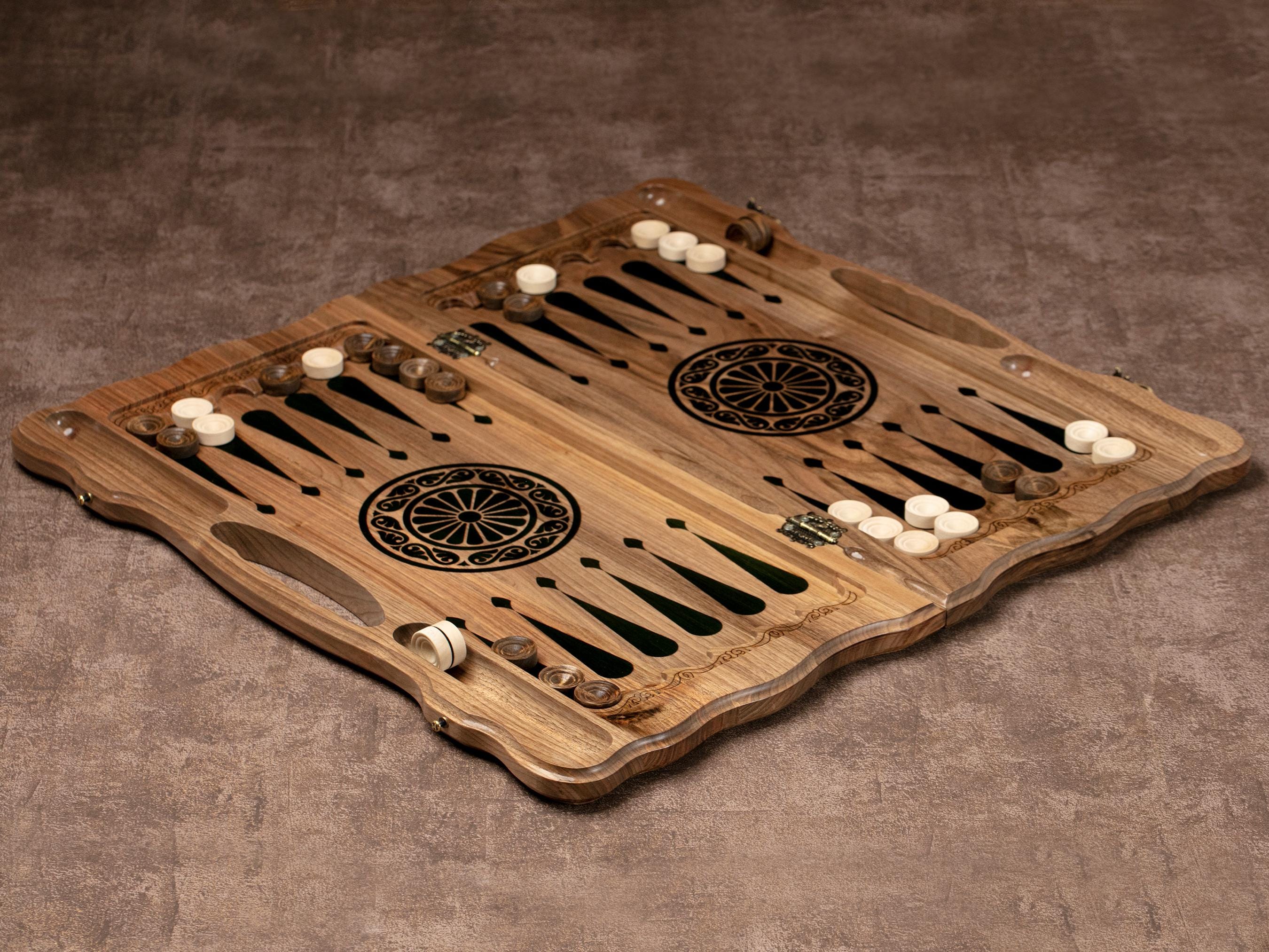 Handmade Backgammon Set / Unique Design / Perfect Gift / Custom Wood ...