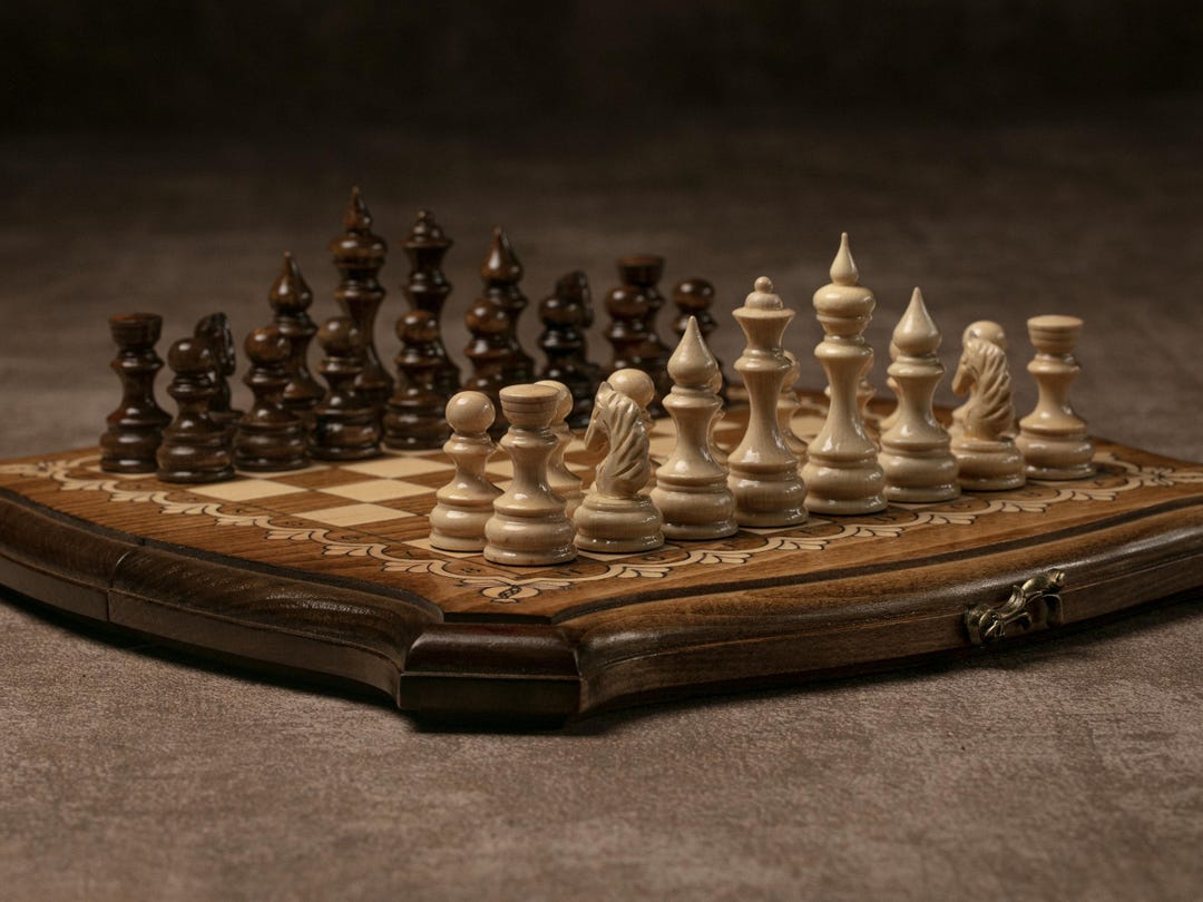 Modern Chess & Backgammon Set / Unique Board Games for Chess Lovers ...