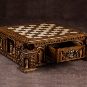 Chess Set Kingdom Luxury Chess Board / HANDMADE / - Etsy UK
