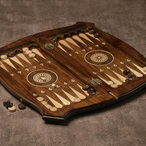 Elegant Braid Pattern Chess & Backgammon Set / Luxury Custom Wooden ...