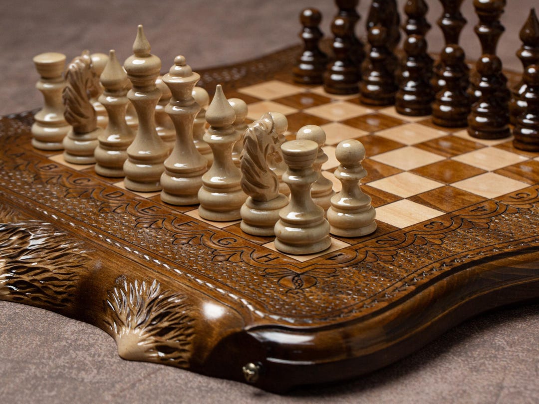 Chess and Backgammon Set -individual Mount Ararat Design / PERSONALIZED ...