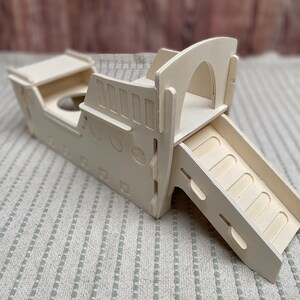 Hamster Pirate Ship - Formaldehyde Free, Non Toxic, Wooden, Slot ...
