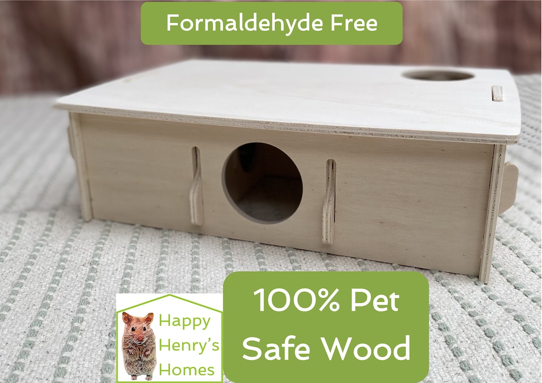 DWARF Hamster, Large Chamber House Formaldehyde Free, Non Toxic, Wooden ...
