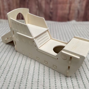 Hamster Pirate Ship - Formaldehyde Free, Non Toxic, Wooden, Slot ...