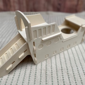 Hamster Pirate Ship - Formaldehyde Free, Non Toxic, Wooden, Slot ...