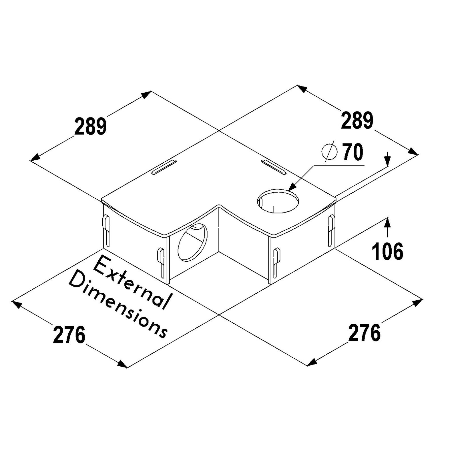 Hamster Corner Chamber House Formaldehyde Free Non Toxic - Etsy