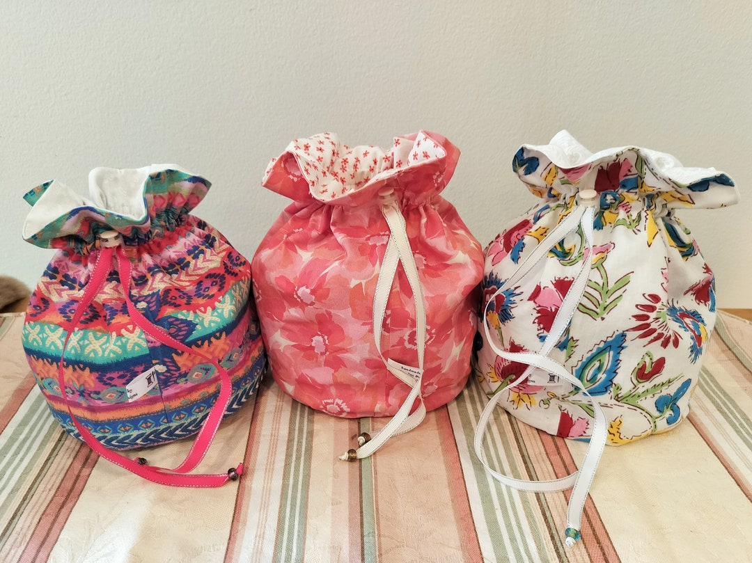 Handmade Round Bottom Drawstring Bags - Etsy