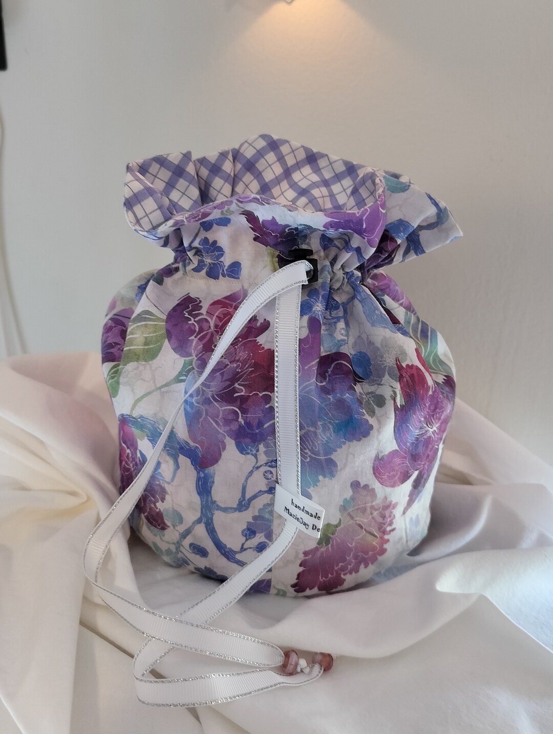 Handmade Round Bottom Drawstring Bag - Etsy