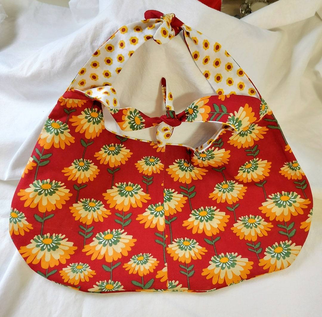 Abstract Black Eyed Susans Adjustable Floppy Hobo/ Bento/ Eco Friendly ...