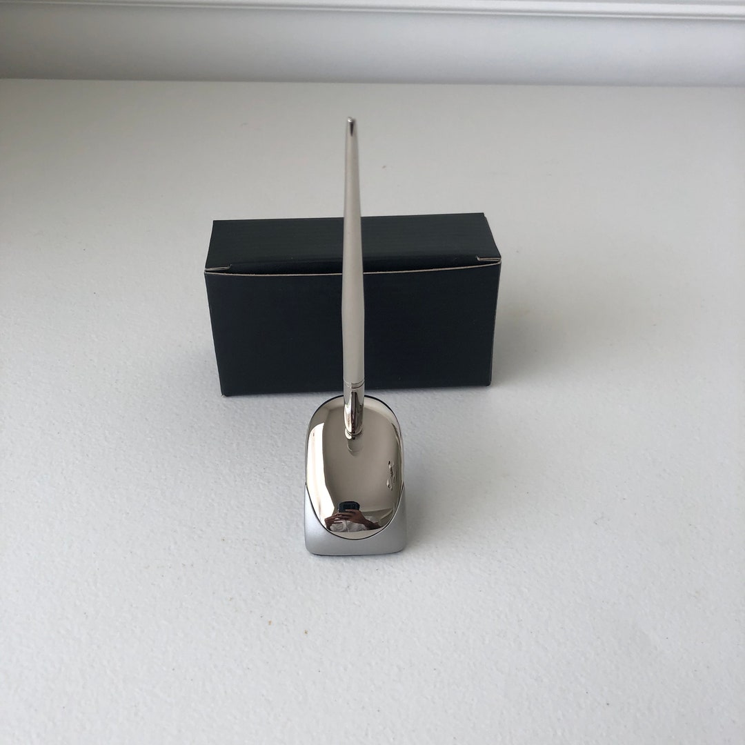 Vintage Silver Pen Holder, Desk Organizer, Gift Box - Etsy