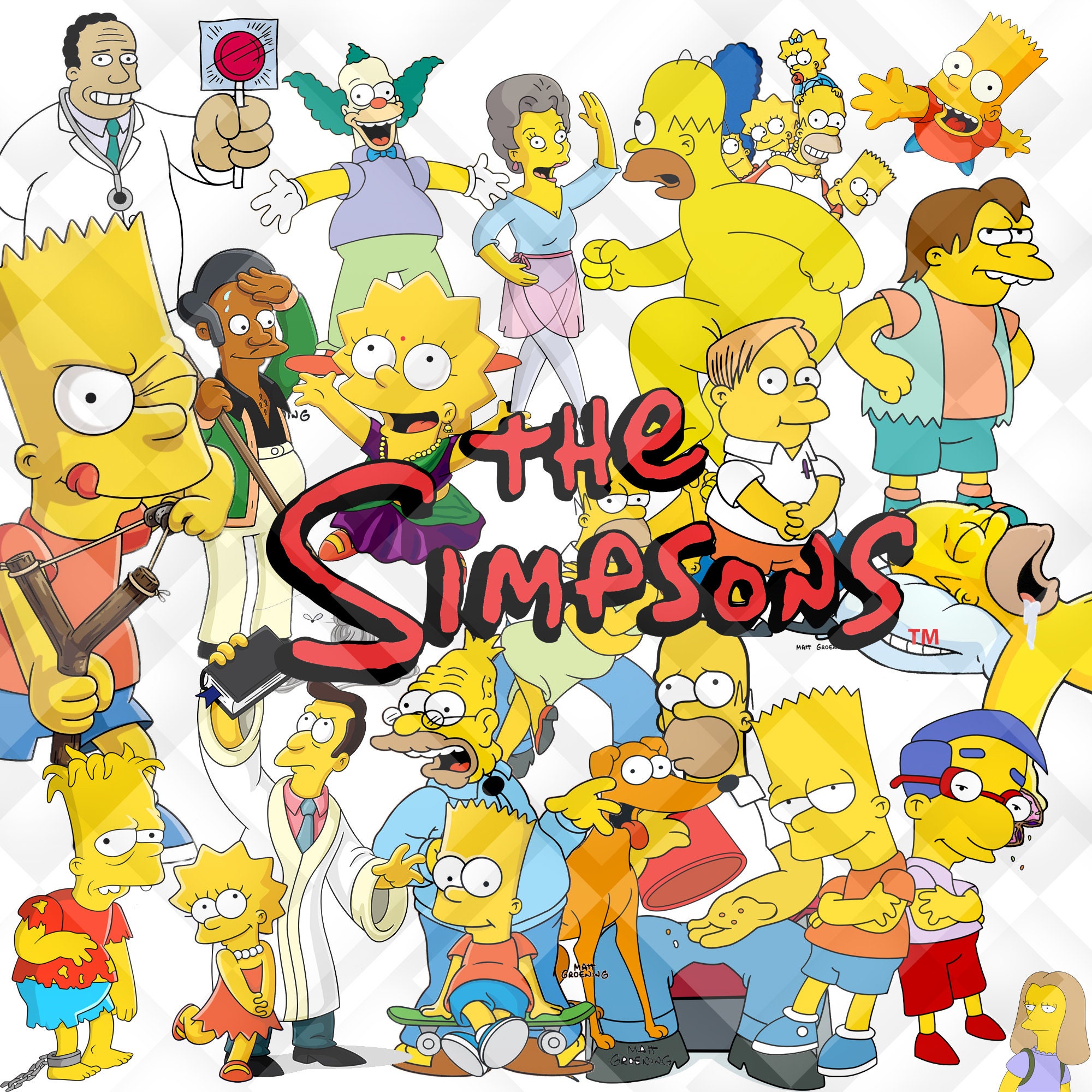 The Simpsons PNG Clipart - Etsy