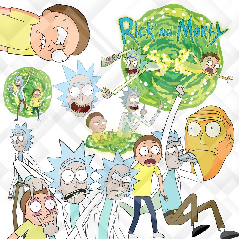 Rick and Morty AI Fanart PNG Clipart - Etsy