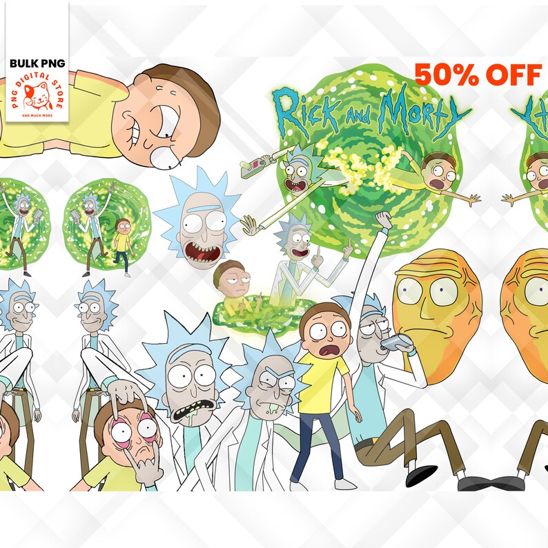 Rick and Morty AI Fanart PNG Clipart - Etsy