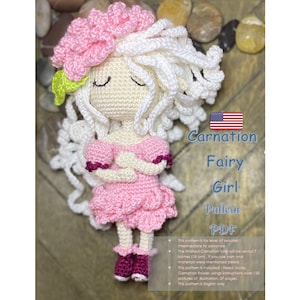 Carnation Fairy Girl (7 Inches) Crochet Pattern English Version Only ...