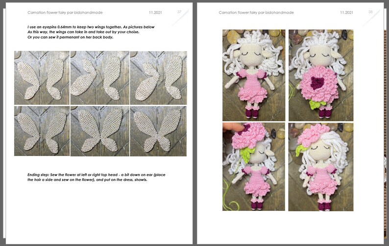 Carnation Fairy Girl (7 Inches) Crochet Pattern English Version Only ...