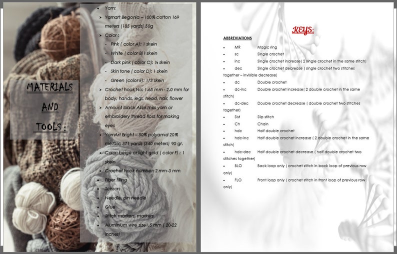 Carnation Fairy Girl (7 Inches) Crochet Pattern English Version Only ...