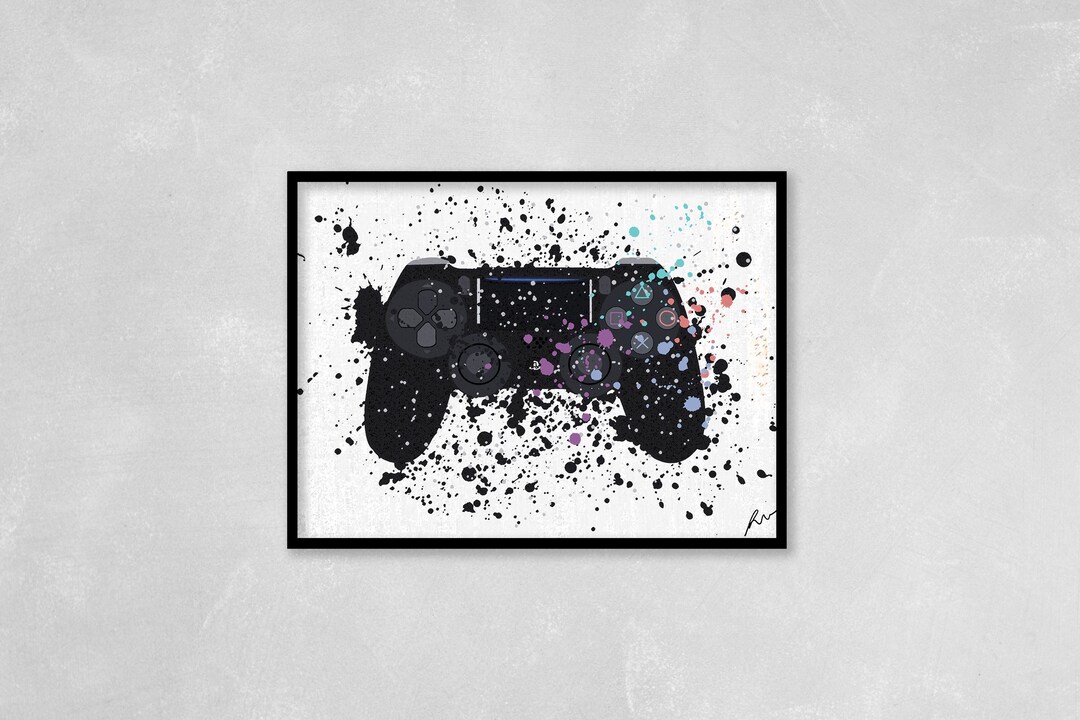 Playstation Controller Painting Print Landscape A3 - Etsy