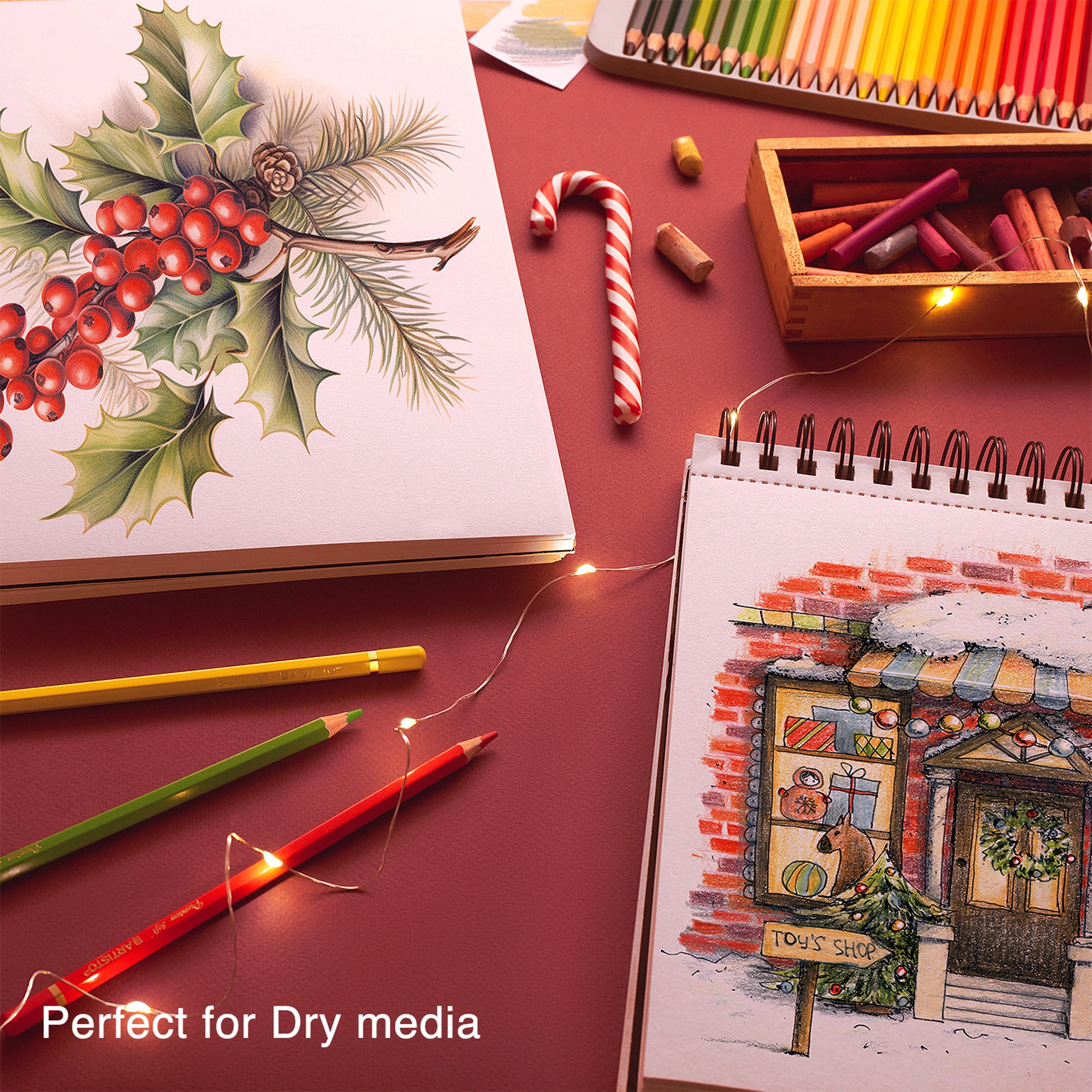 9x12 Premium Sketch Book Set, Spiral Bound, Pack of 2, 200 Sheets 100g ...