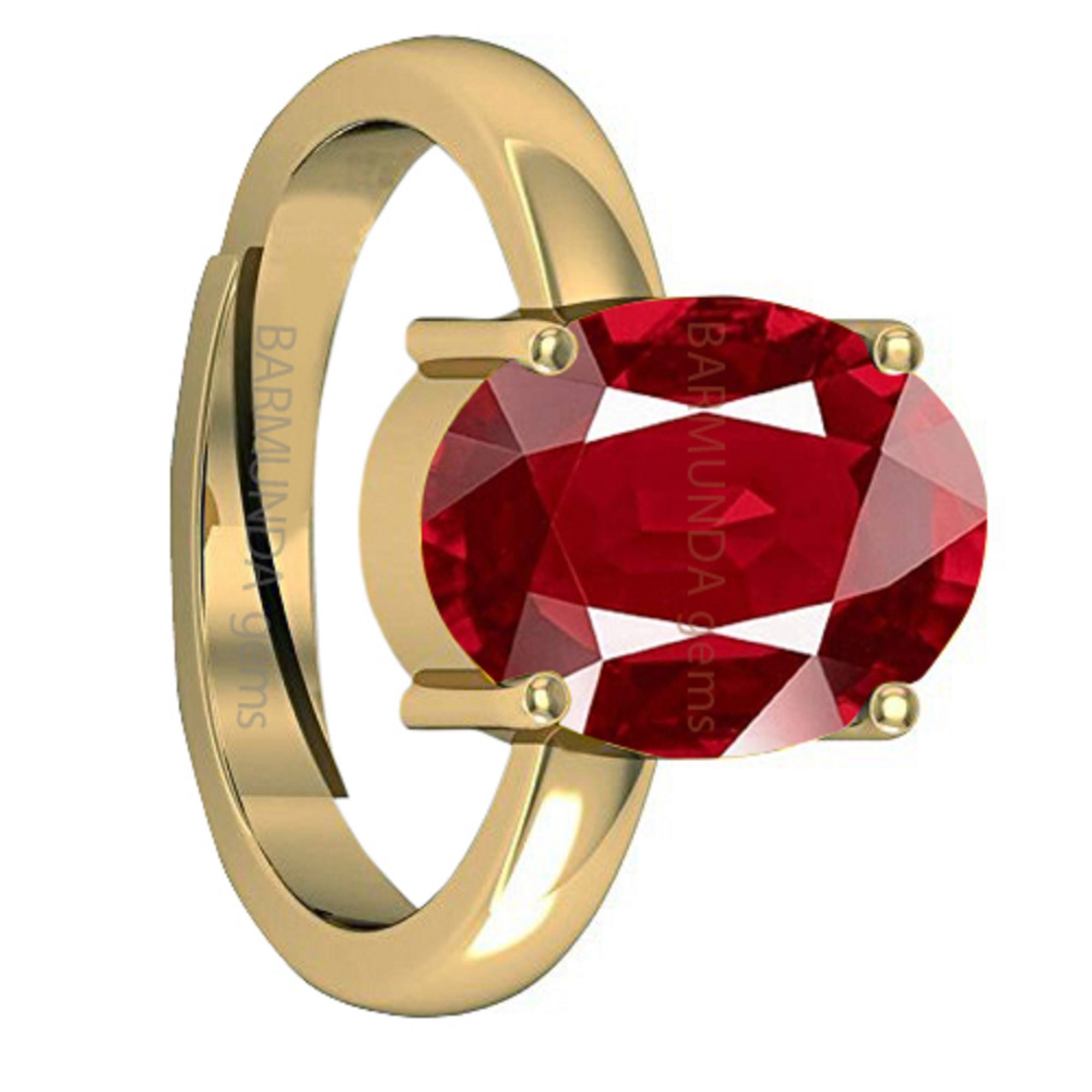 8.10 Carat Panchdhatu Created Ruby Manik Stone Ring for Men | Etsy