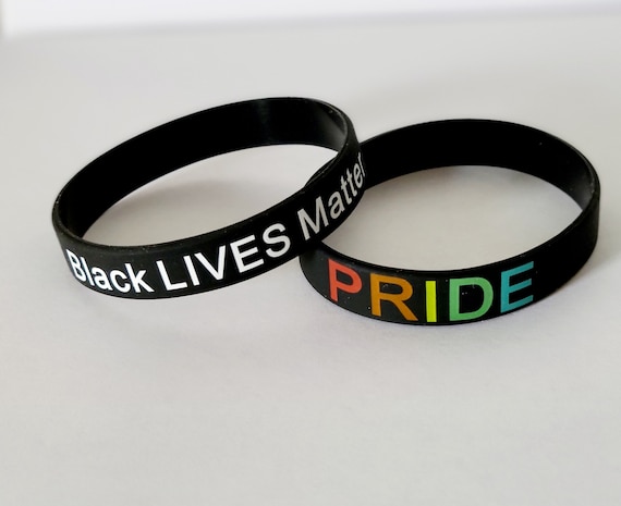 Pride Black Lives Matter Silicone Bracelet - Etsy