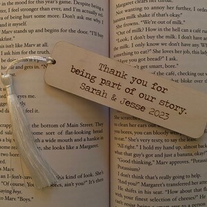 Engraved Wooden Wedding Favor Bookmark Party Favor Custom - Etsy