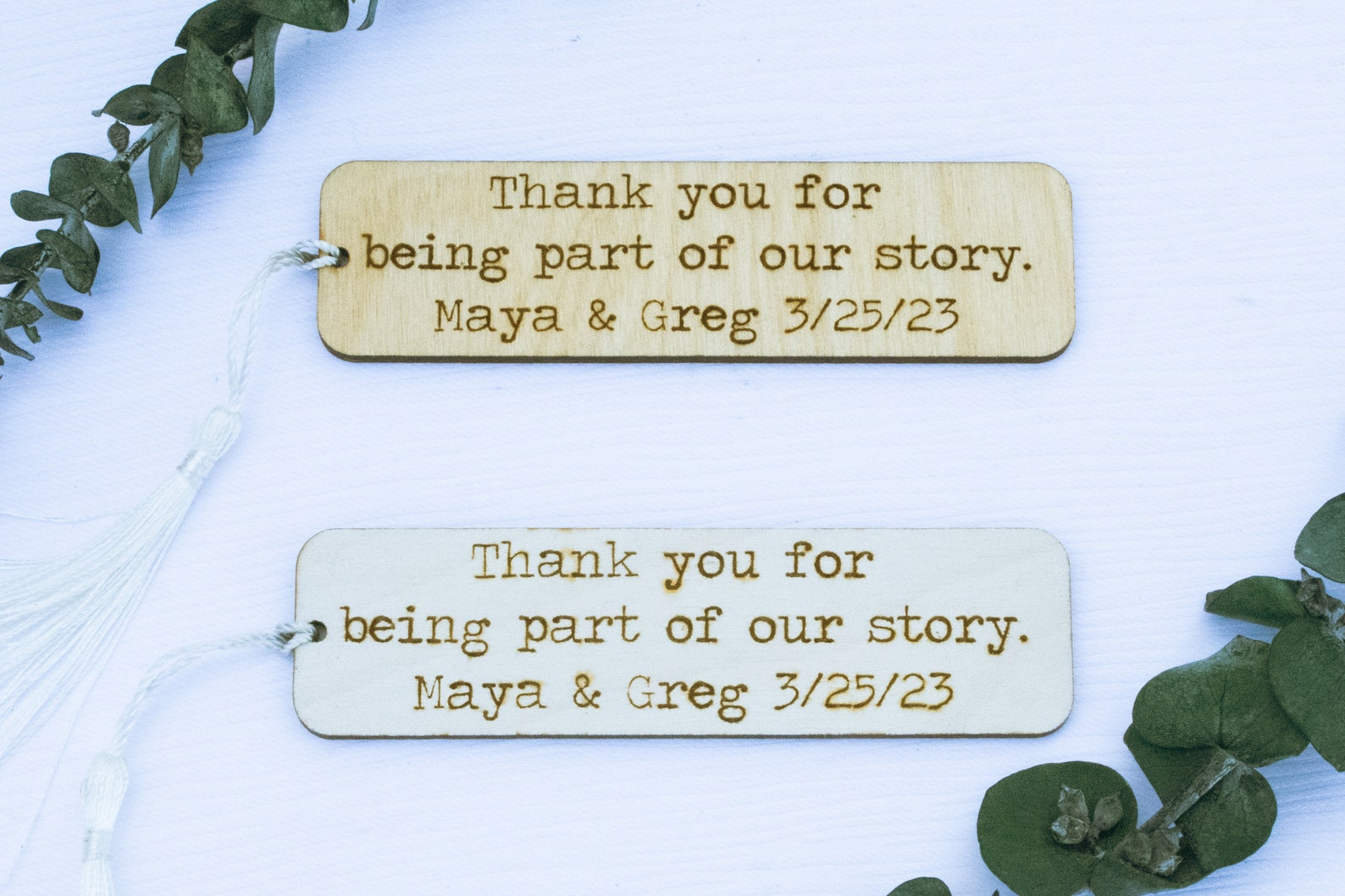 Engraved Wooden Wedding Favor Bookmark Party Favor Custom - Etsy