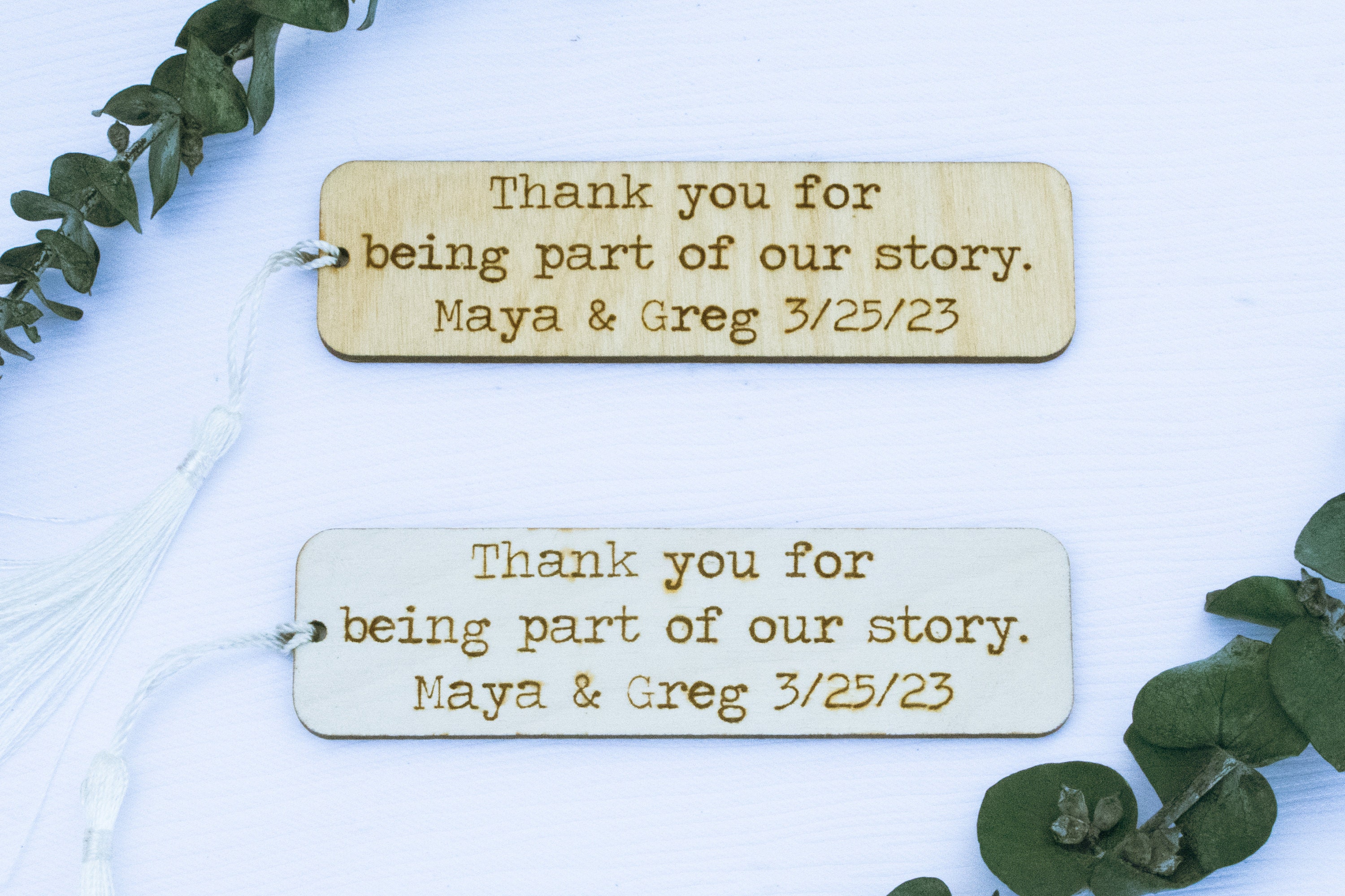 Engraved Wooden Wedding Favor Bookmark Party Favor Custom - Etsy