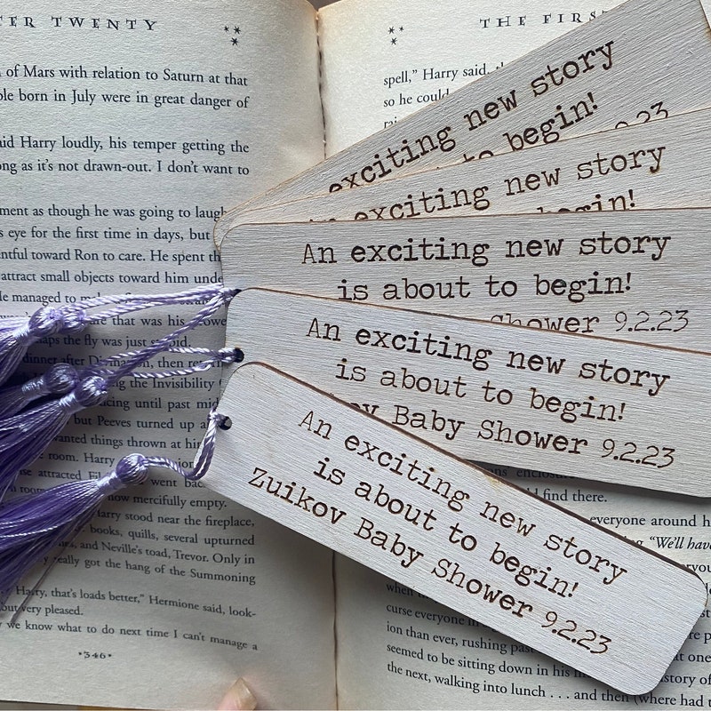Baby Shower Bookmark - Etsy