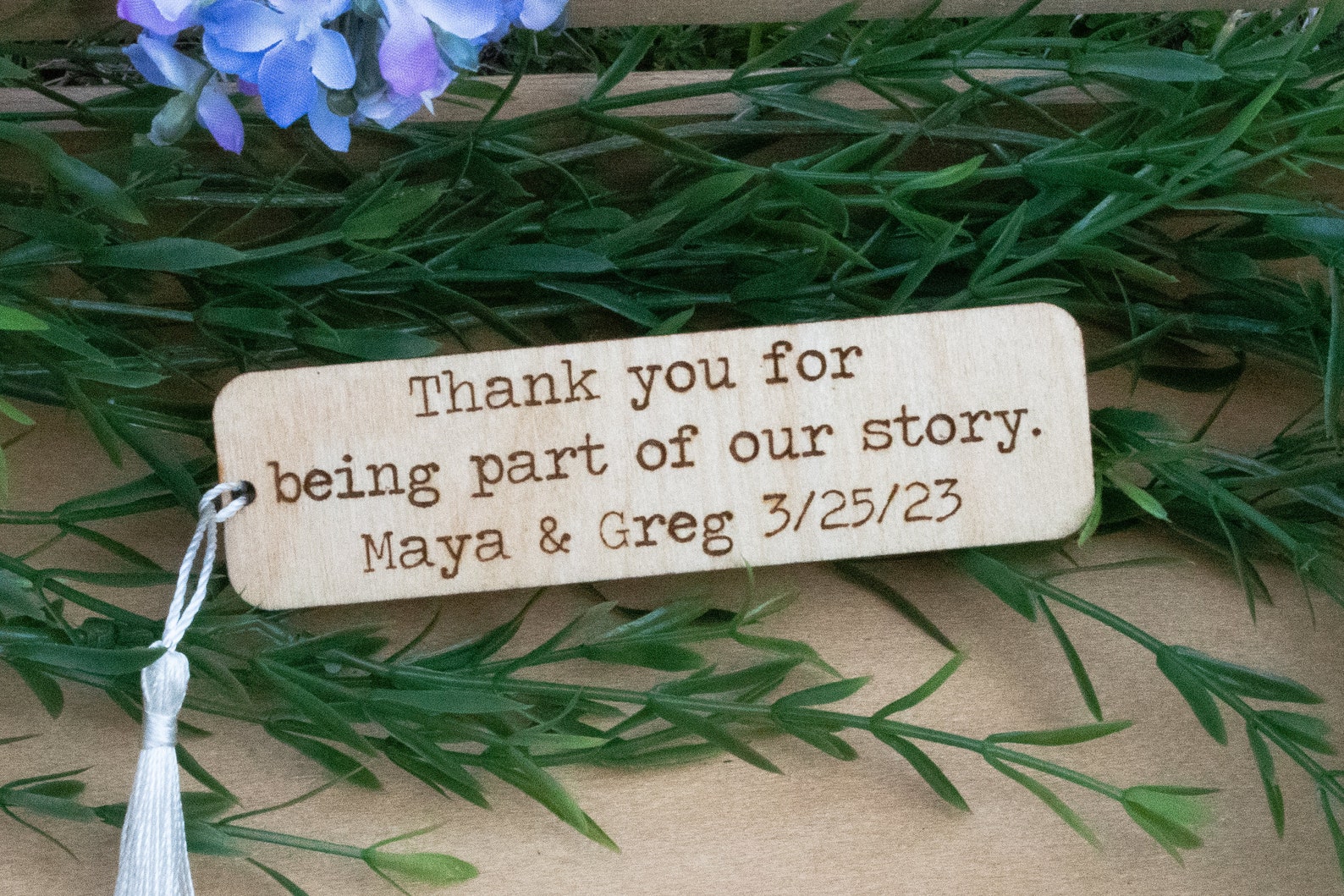 Engraved Wooden Wedding Favor Bookmark Party Favor Custom - Etsy