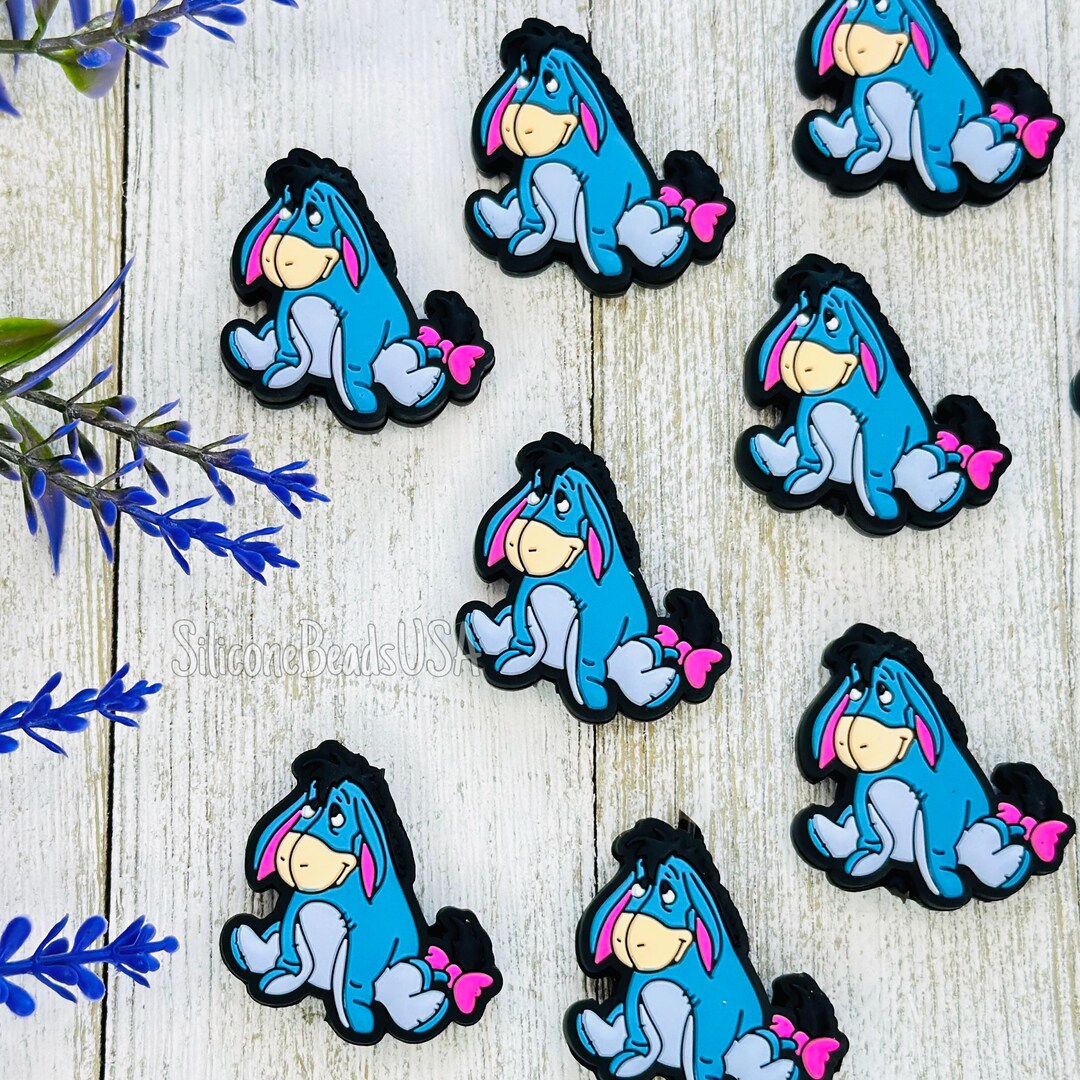 NEW Donkey Bead Piglet Silicone Focal Bead Farm Animal Loose Sensory ...