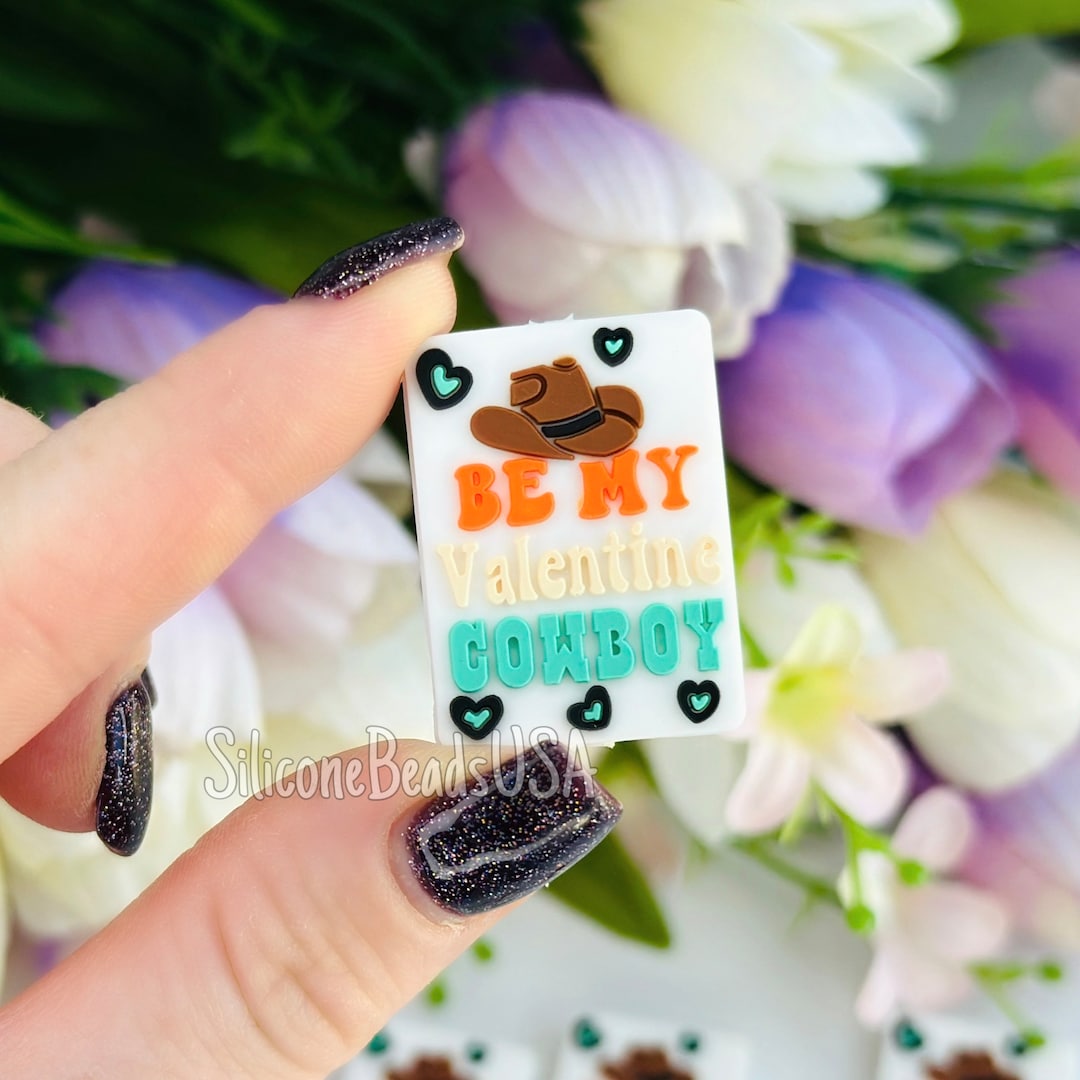 NEW Cowboy Valentine Love St Valentines Howdy Cowboy Hat Beads Western ...
