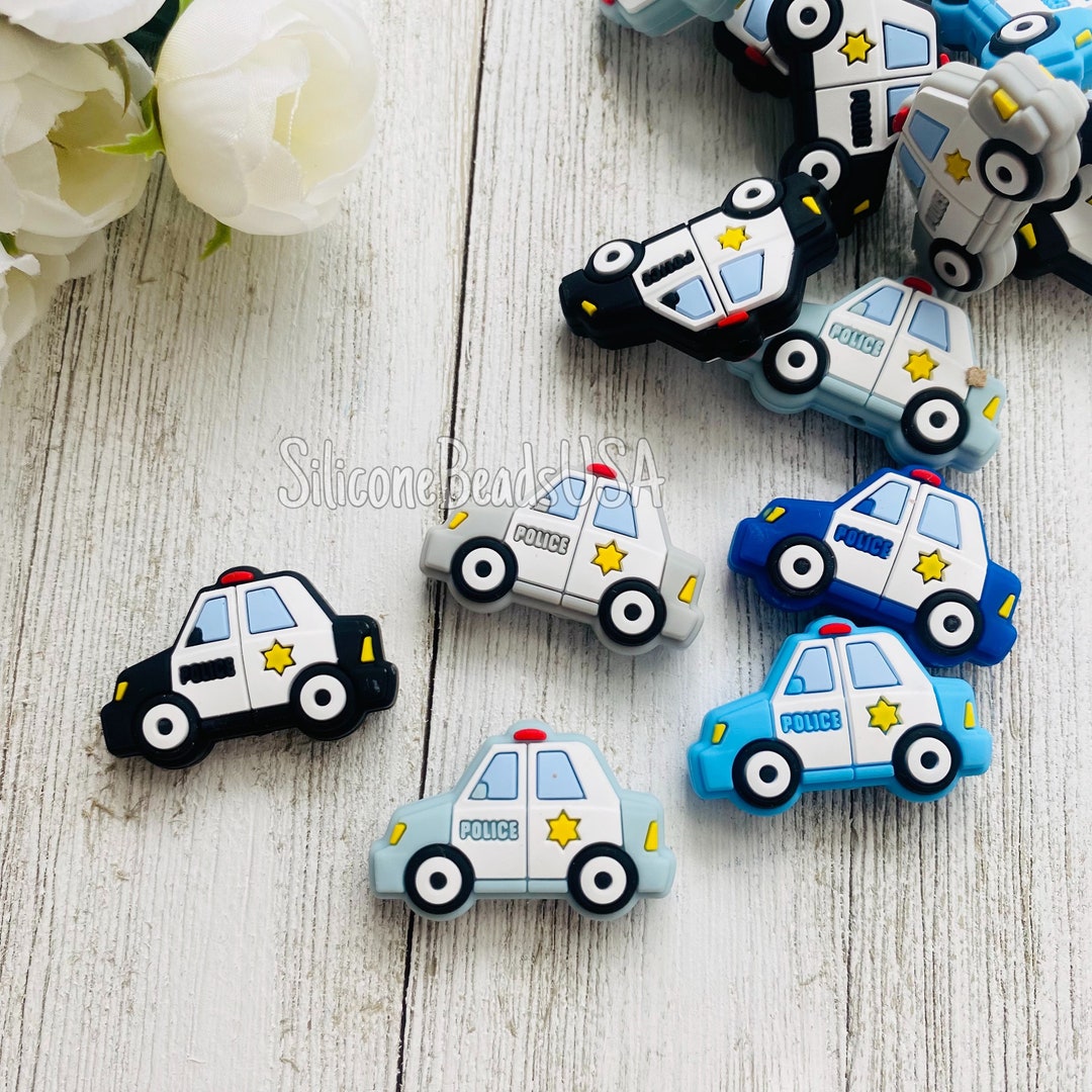 NEW Police Car Bead Policeman Blue Life Silicone Focal - Etsy