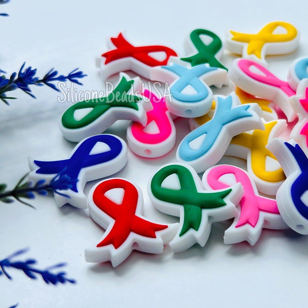 Awareness Ribbon Beads Focal Bead Loose Sensory Beads - Etsy
