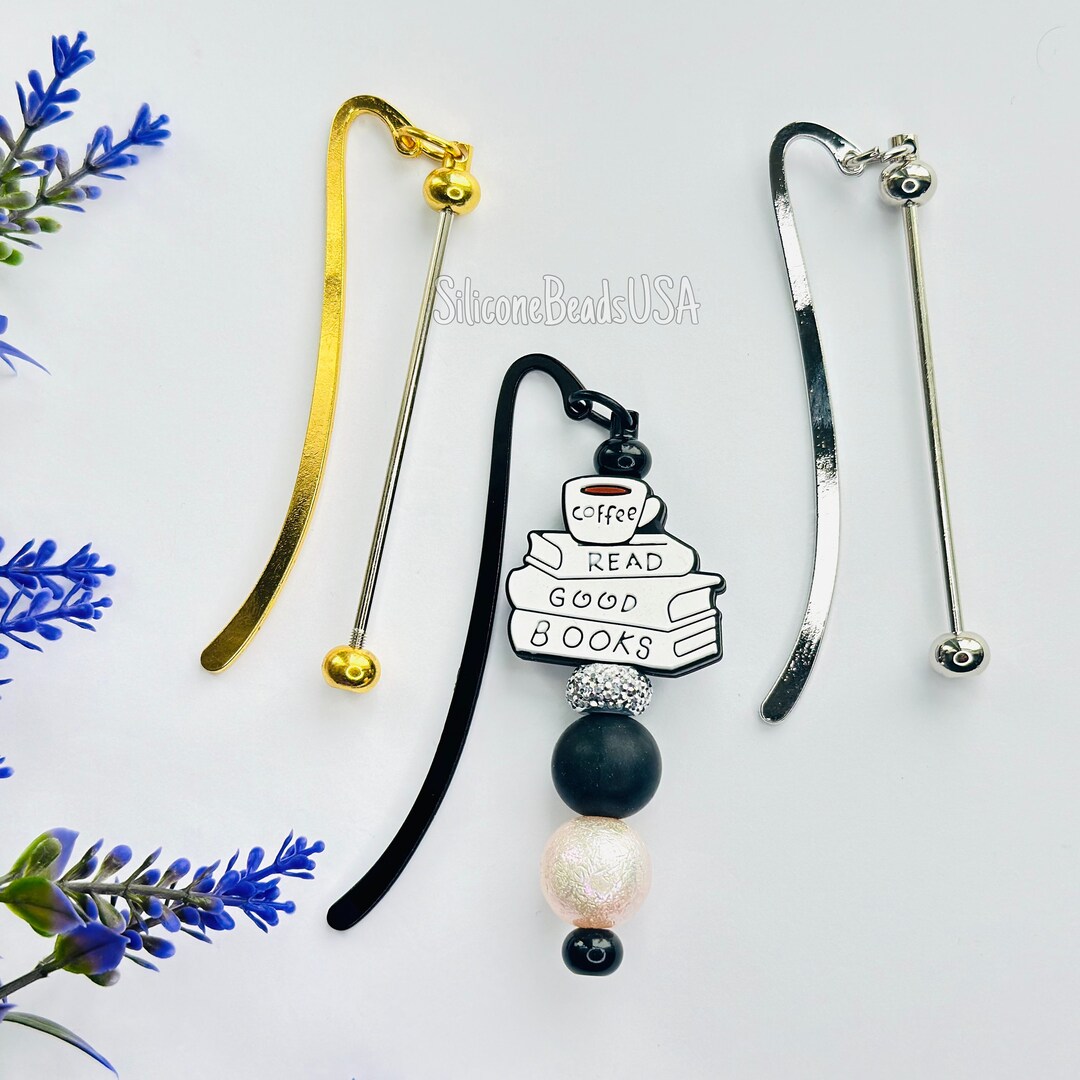 NEW Add a Bead Bookmark Blank Beadable Diy Bookmark Silver Plated ...
