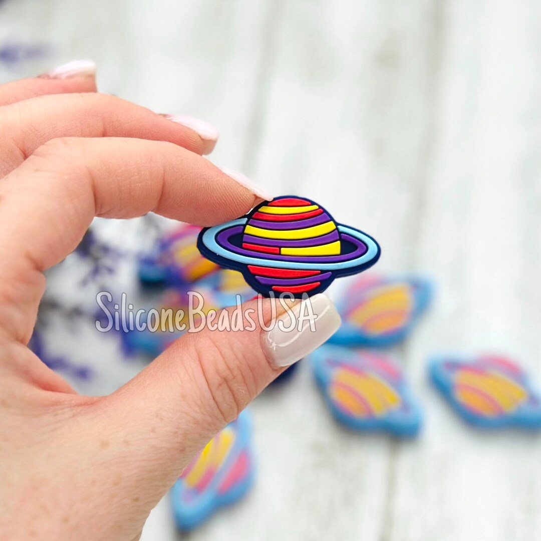 NEW Saturn Bead Solar System Star Beads Twinkle Little Star Silicone ...