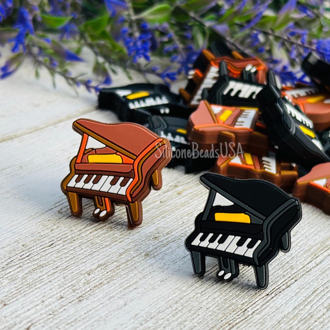 NEW Piano Bead Music Notes Silicone Focal Beads Grand - Etsy